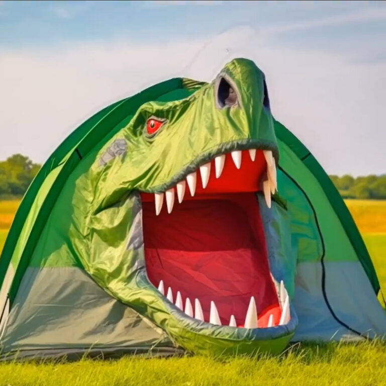 Are The 3D Dinosaur Camping Tents Real? - 10 Toes Travel